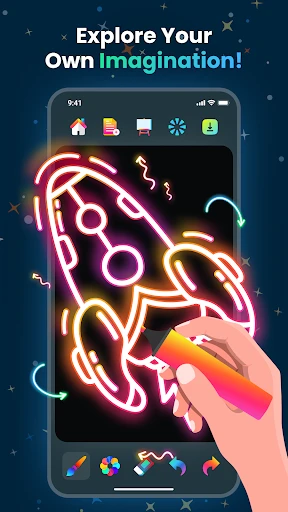Magic Doodle: Glow Art Drawing - Free APK Download - ViaAPK