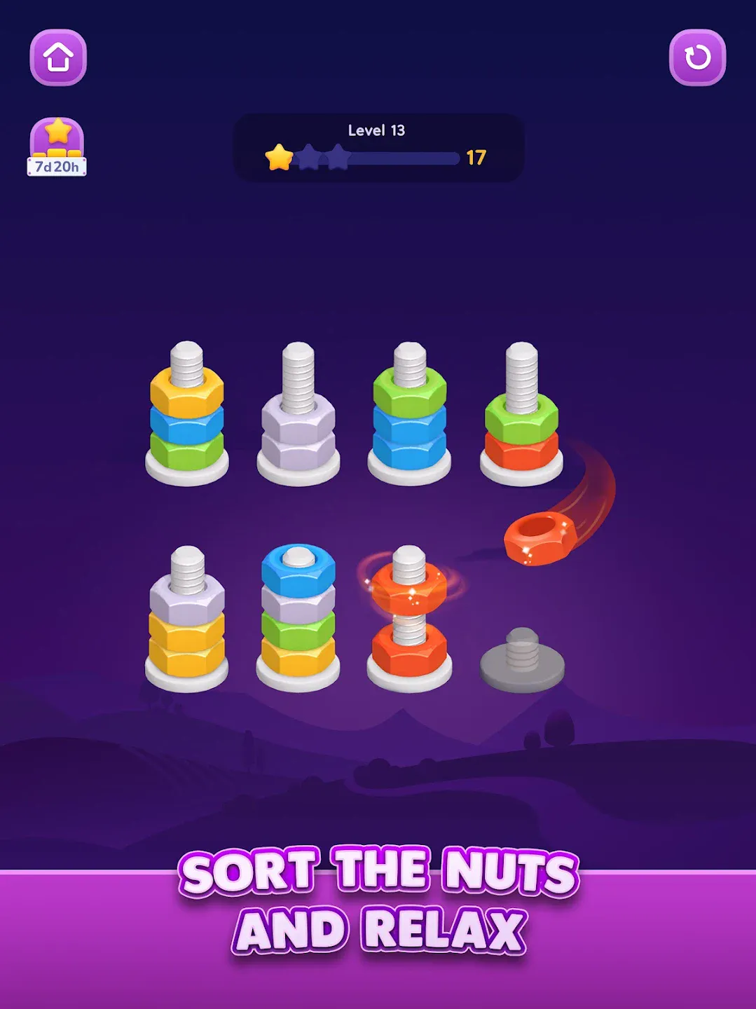 Nut Sort: Color Sorting Game Game Download - ViaAPK